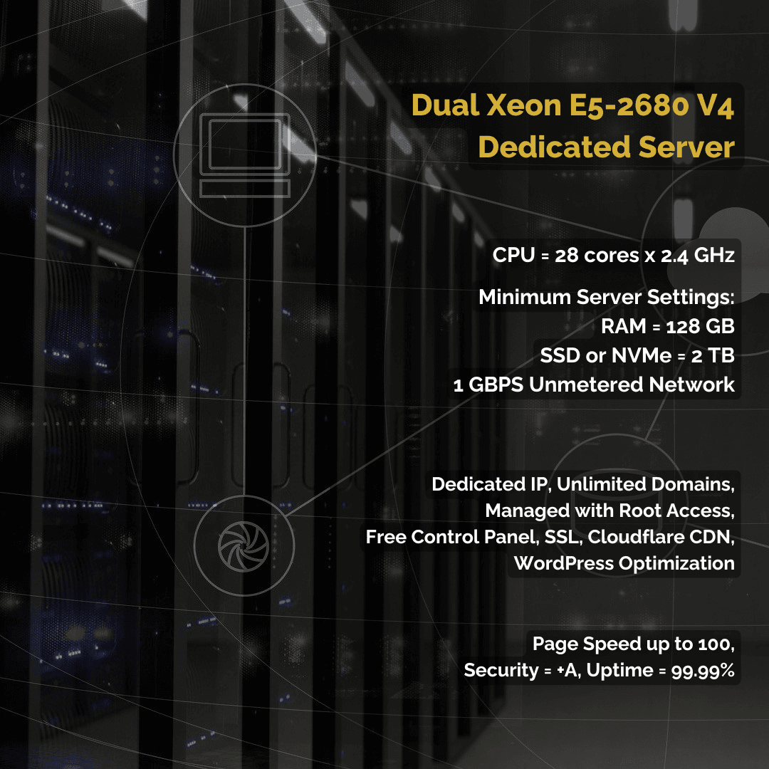 Dual Xeon E5-2680 V4 Managed Dedicated Server- LiteSpeed Host
